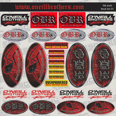 OBR Sticker Sheet – O'Neill Brothers Racing